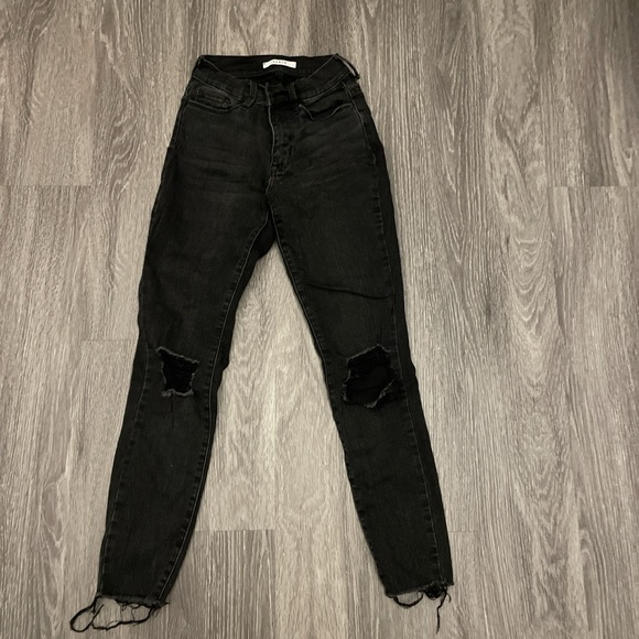 PacSun | Jeans | Pacsun Black Ripped High Rise Jeggings Used But No ...